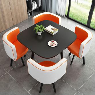 Generic Essgruppe in Tresenh&ouml;he, K&uuml;chen-Esstisch- und Stuhlset, 5-teilige Fr&uuml;hst&uuml;cksbar-M&ouml;bel mit 1 Tisch und 4 St&uuml;hlen