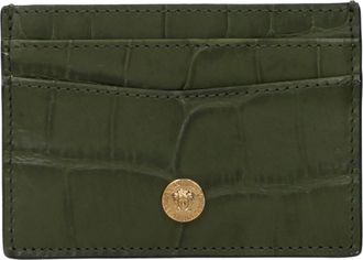 Versace Hommess Porte Documents Cuir Vert/Olive