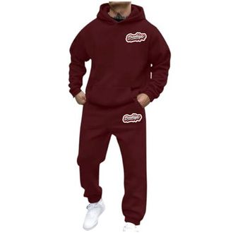 Generic Sweat a Capuche Homme Hooded Sweatshirt Ensemble Sweats &agrave; Capuche Imprim&eacute; Lettre pour Homme et Femme pour Automne et Hiver
