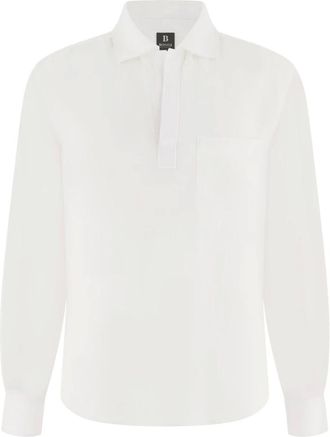 Boggi Milano Homme, Chemises, Blanc, Taille: M Chemise en lin coupe droite