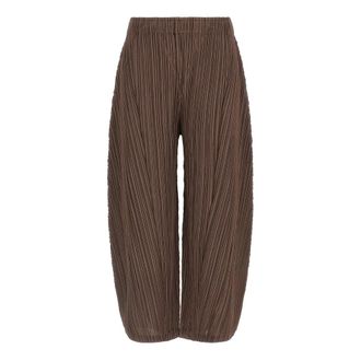 Issey Miyake Damen, Hosen, Braun, LGr&ouml;&szlig;e