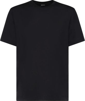 Ermenegildo Zegna Homme, Tops, Bleu, Taille: 6XL T-Shirt Ras du Cou