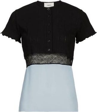 Coperni Top bi-matière en coton