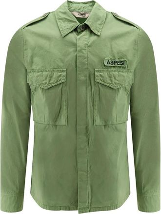 Aspesi Homme, Chemises, Vert, Taille: 2XL Chemise Casual