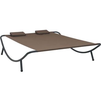 vidaXL Vidaxl - Chaise longue dext&eacute;rieur Tissu Marron