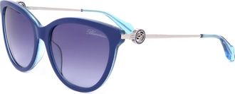 Blumarine SBM162 0WA2 Sunglasses Unisex Acetate + Metal, Standard, 55