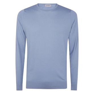 John Smedley Hatfield Langarm Pullover mit Rundhalsausschnitt - - Knitwear - Herren - Blau - 2XL