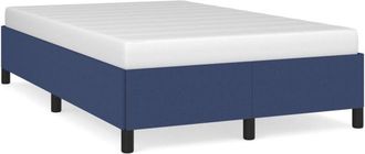 vidaXL Bettgestell ohne Matratze Blau 120x190 cm Stoff Vidaxl