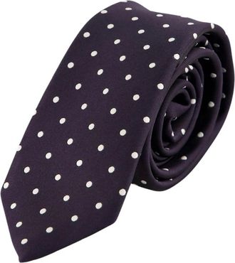 Tom Ford Homme, Accessoires, Bleu, Taille: ONE Size Cravate en satin &agrave; pois