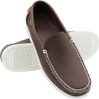 Zerimar Mocassin Nautique pour Homme en Cuir Véritable, Chaussure Décontractée Élégante et Légère pour un Usage Quotidien ou Formel,Chaussure Confortable avec