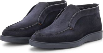 Santoni Desert Boot aus Veloursleder mit Pelzfutter
