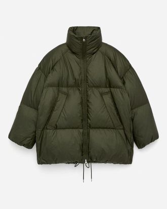 Arket Upcycled Down Steppjacke -Gr&uuml;n