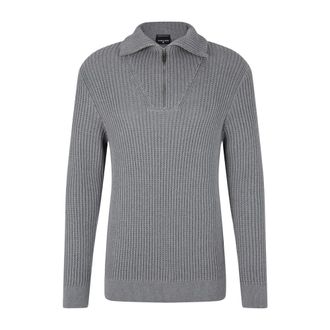 Strellson Homme, Pulls, Gris, Taille: XL Pull en coton organique &agrave; structure d&eacute;corative