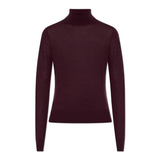 Dsquared2 Wollrollkragenpullover mit besticktem Logo - - Knitwear - Damen - Rot - 2XS