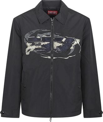 Diesel Homme, Vestes, Noir, Taille: M Veste noire pour superposition élégante