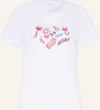 Lilienfels Lilienfels T-Shirt Mit Schmucksteinen weiss