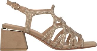 Alma En Pena Alma EN Pena, Femme, Chaussures, Beige, Taille: 38 EU Sandale &agrave; talon avec bride circulaire