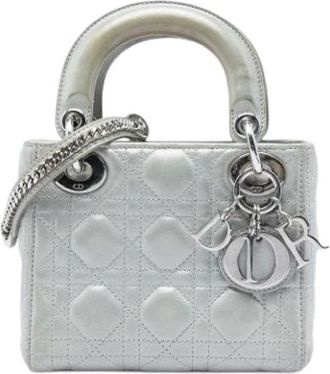 Dior Sac &agrave; main Lady Dior Pre-owned - Femme - Pre-owned - Gris - Taille: ONE Size