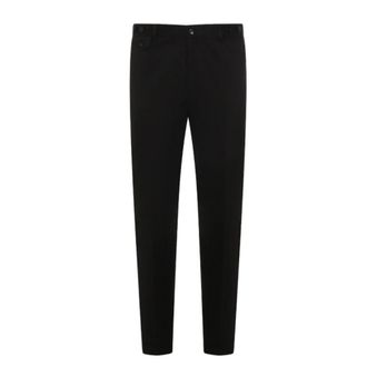 Dolce & Gabbana Baumwollgabardine-Hose - - Trousers - Herren - Schwarzk - M