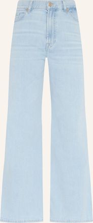 7 For All Mankind Jeans Lotta Cropped Wide Leg Fit blau