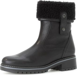 Gabor Damen Chelsea Boots, Frauen Stiefeletten,Moderate Mehrweite (G),Warmfutter,uebergangsstiefel,flach,Stiefel,schwarz (Webl.),38.5 EU / 5.5 UK