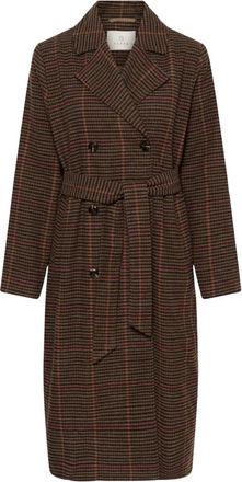 Kaffe Zweireihiger Mantel - - Coats - Damen - Braun - 3XL