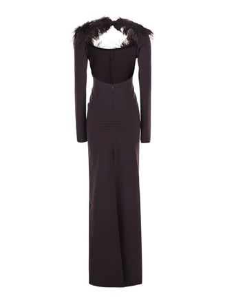 The Attico Womens Long Cotton Dress, Brown