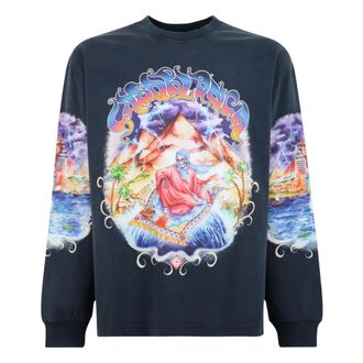 Casablanca T-shirt Manches Longues Lav&eacute; &Eacute;veil Ancestral - Homme - Sweatshirts et sweats &agrave; capuche - Noir - Taille: M