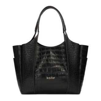 Kazar Femme, Sacs, Noir, Taille: ONE Size Sac &agrave; main en motif cuir de crocodile