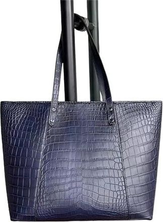 Generic Sac cabas pour femme en cuir de crocodile authentique, grand format, en cuir dalligator v&eacute;ritable, sac &agrave; main &agrave; poign&eacute;e sup&eacute;rieure et bandouli&egrave;re