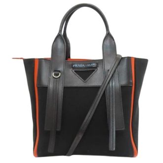 Prada Sac &agrave; main vintage en toile Pre-owned - Femme - Pre-owned - Noir - Taille: ONE Size