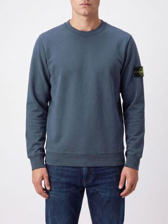 Stone Island Sweatshirt &agrave; col rond en coton avec patch logo Compass