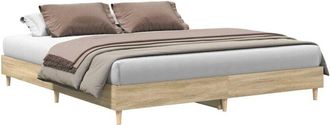vidaXL Cadre de lit sans matelas chêne sonoma 180x200 cm Vidaxl