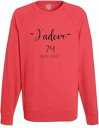 Fabulous Sweatshirt Homme Rouge Jadore 74 Haute Savoie Departement France Region Annecy