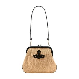 Vivienne Westwood Femme, Sacs, Beige, Taille: ONE Size Orb Clutch