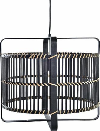 DKD Home Decor Dkd Home Decor - Bambusdecke 40x40x35 Bambus schwarzes Material mehrfarbiges Farbfamiliendecke und Wandminen Details