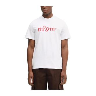 Msgm Logo-print T-shirt - - Tops - Herren - Wei&szlig; - S