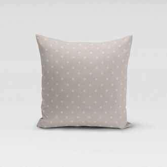 Schöner Leben Kissenhülle Full Stop Punkte Stein grau weiß, Größe:40x40cm (HxB)