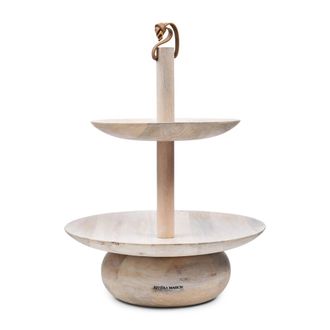 Riviera Maison Rivi&egrave;ra Maison - Praktische Etag&egrave;re in N01 - Nat&uuml;rlich aus Mangoholz mit Einer H&ouml;he von 37,5 cm