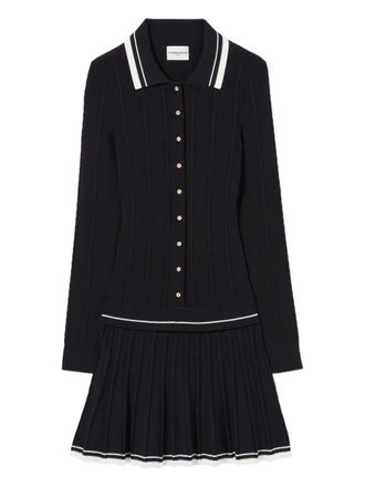 Claudie Pierlot robe à ourlet plissé - Bleu