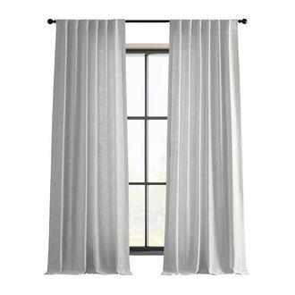 Half Price Drapes FHLCH-VET13191-108 Vorhang aus schwerem Leinenimitat (1 Panel), 50 x 108 cm, Reisweiß