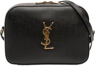 Saint Laurent Hobo Bags - Grain De Poudre Classic Monogram Crossbody - Gr. unisize - in Schwarz - f&uuml;r Damen