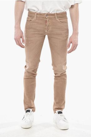 Dsquared2 Slim-Fit 5-Pocket Trousers with Painted Effect size 54