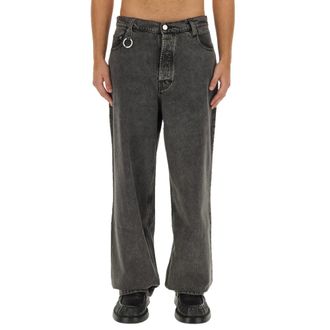 &Eacute;tudes Studio Homme, Jeans, Noir, Taille: L Jean Large Jambe