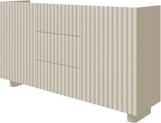 Selsey Fiorra - Sideboard 2-t&uuml;rig mit drei Schubladen, Greige, 144 cm - Selsey