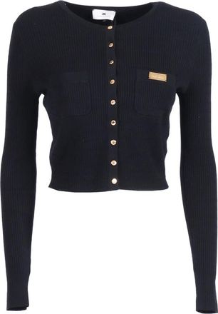 Elisabetta Franchi Femme, Pulls, Noir, Taille: 40 FR Maglia Tricot