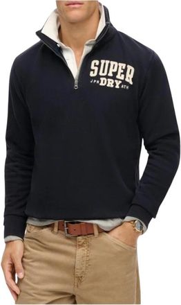 Superdry Bedruckter Langarm-Sweatshirt aus Baumwolle - - Sweatshirts & Hoodies - Herren - Blau - M