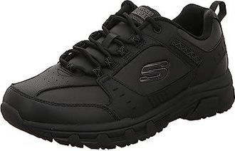 Skechers Oak Canyon Redwick Hommes Formateurs, Black Leather Synthetic Textile Black Trim, 39 EU