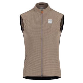 Santic Gilet de v&eacute;lo pour homme et femme - Gilet de course sans manches - Gilet coupe-vent, marron, L