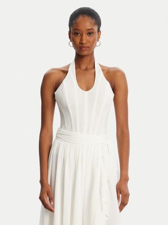 Bardot Bardot Body Trey Halter Neck 60030TB Weiß Slim Fit